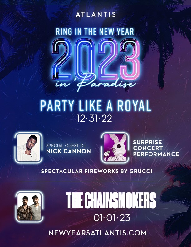 Nick Cannon at Atlantis Rock N' Royal New Years Eve Party | SKAM